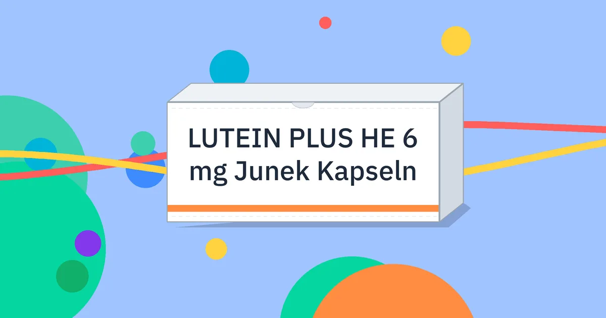Symbolbild: Packung mit der Aufschrift LUTEIN PLUS HE 6 mg Junek Kapseln (PZN 00137495) – Verfügbarkeit und Bezug in Apotheken in Frankfurt am Main