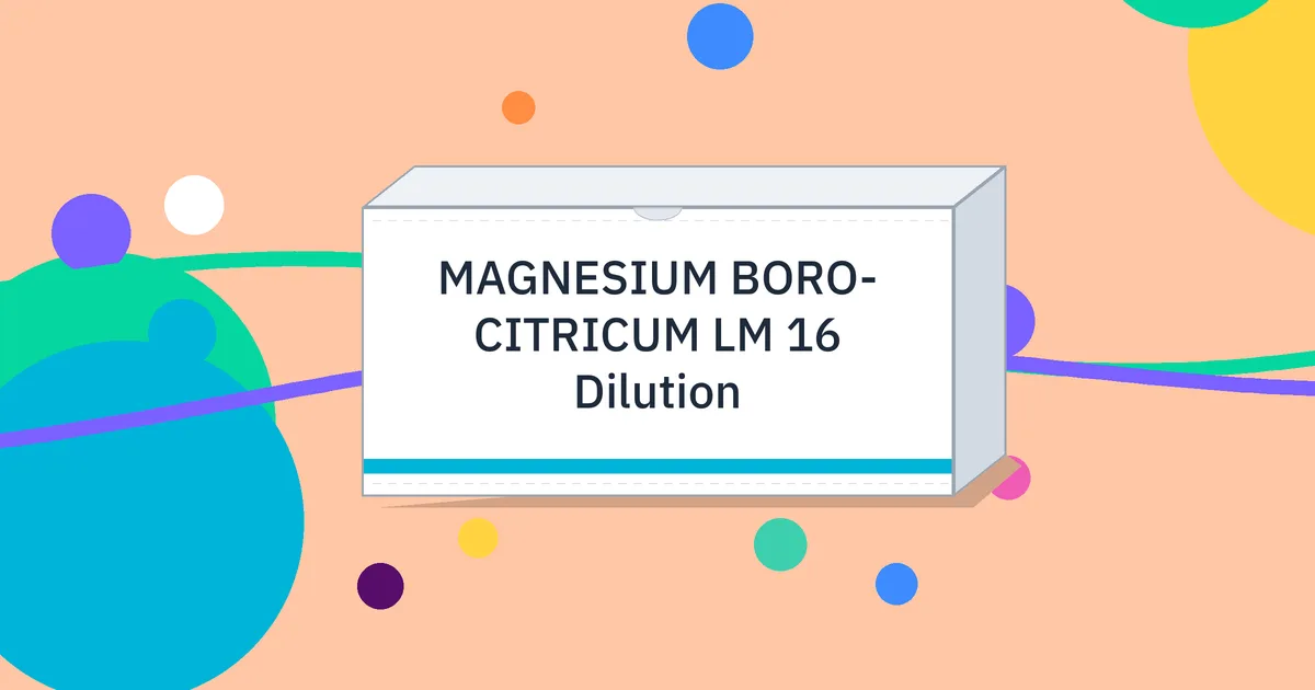 Symbolbild: Packung mit der Aufschrift MAGNESIUM BORO-CITRICUM LM 16 Dilution (PZN 12936646) – Verfügbarkeit und Bezug in Apotheken in Frankfurt am Main