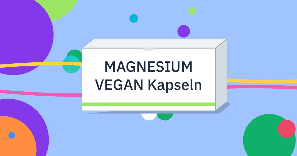 Symbolbild: Packung mit der Aufschrift MAGNESIUM VEGAN Kapseln (PZN 17863886) – Verfügbarkeit und Bezug in Apotheken in Frankfurt am Main
