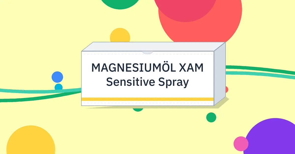 Symbolbild: Packung mit der Aufschrift MAGNESIUMÖL XAM Sensitive Spray (PZN 19786233) – Verfügbarkeit und Bezug in Apotheken in Frankfurt am Main