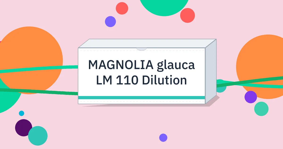Symbolbild: Packung mit der Aufschrift MAGNOLIA glauca LM 110 Dilution (PZN 13539723) – Verfügbarkeit und Bezug in Apotheken in Frankfurt am Main