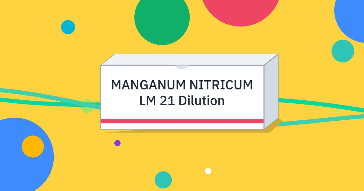 Symbolbild: Packung mit der Aufschrift MANGANUM NITRICUM LM 21 Dilution (PZN 12944278) – Verfügbarkeit und Bezug in Apotheken in Frankfurt am Main