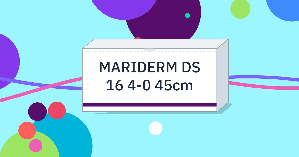 Symbolbild: Packung mit der Aufschrift MARIDERM DS 16 4-0 45cm (PZN 00548695) – Verfügbarkeit und Bezug in Apotheken in Frankfurt am Main