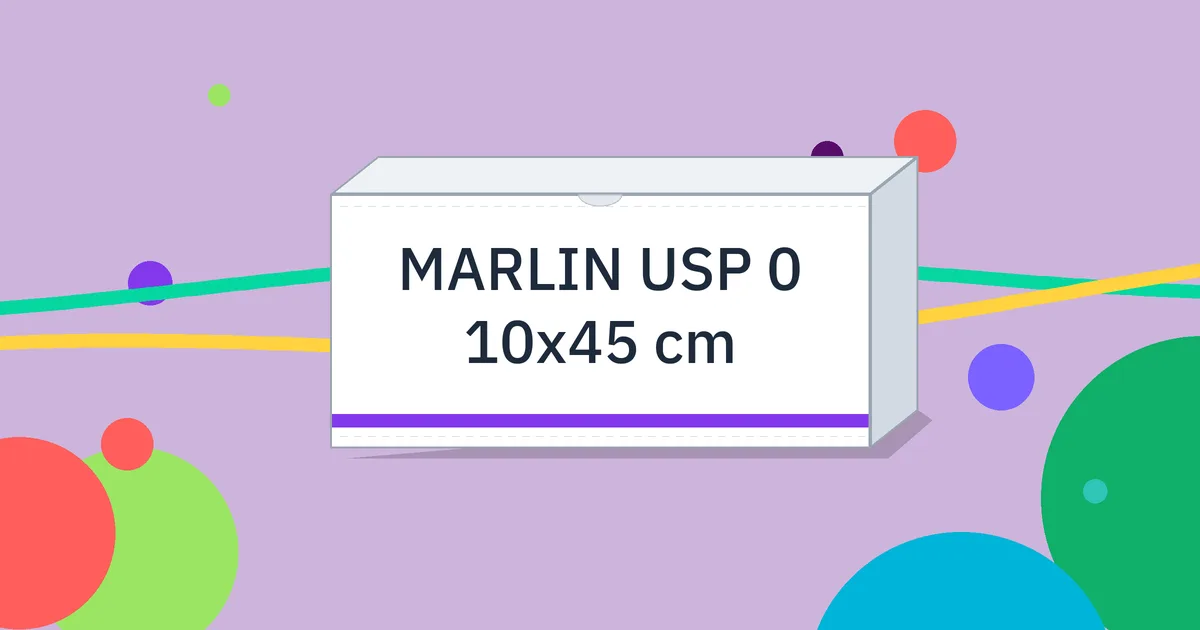 Symbolbild: Packung mit der Aufschrift MARLIN USP 0 10x45 cm (PZN 07327520) – Verfügbarkeit und Bezug in Apotheken in Frankfurt am Main