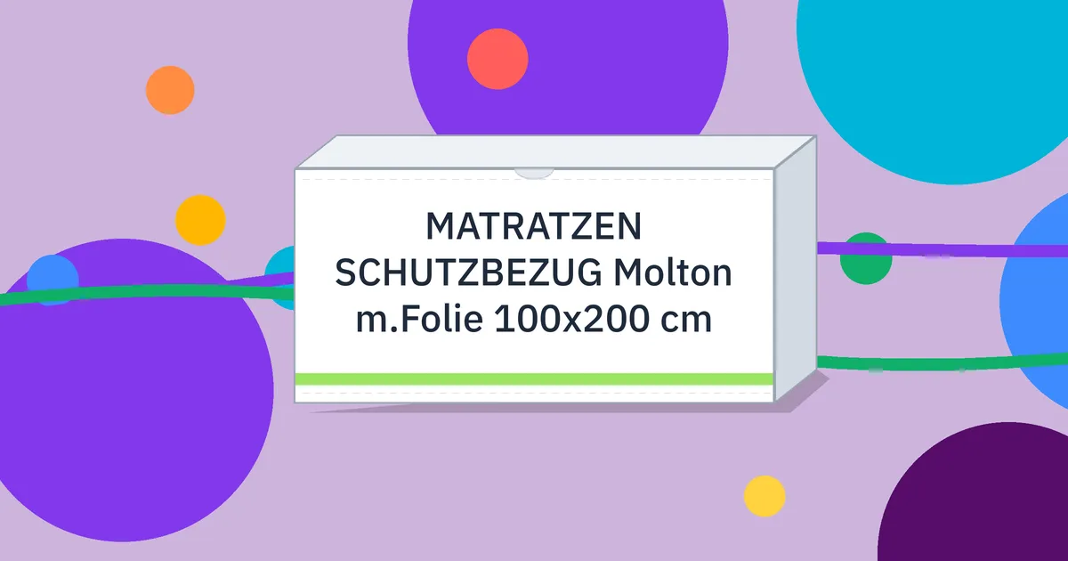 Symbolbild: Packung mit der Aufschrift MATRATZEN SCHUTZBEZUG Molton m.Folie 100x200 cm (PZN 02577761) – Verfügbarkeit und Bezug in Apotheken in Frankfurt am Main