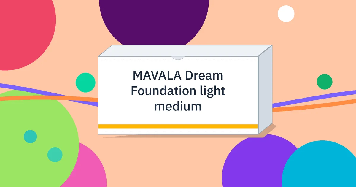 Symbolbild: Packung mit der Aufschrift MAVALA Dream Foundation light medium (PZN 20613101) – Verfügbarkeit und Bezug in Apotheken in Frankfurt am Main