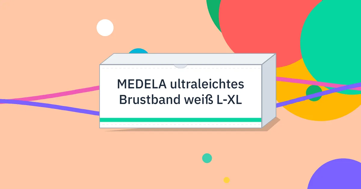 Symbolbild: Packung mit der Aufschrift MEDELA ultraleichtes Brustband weiß L-XL (PZN 19132336) – Verfügbarkeit und Bezug in Apotheken in Frankfurt am Main