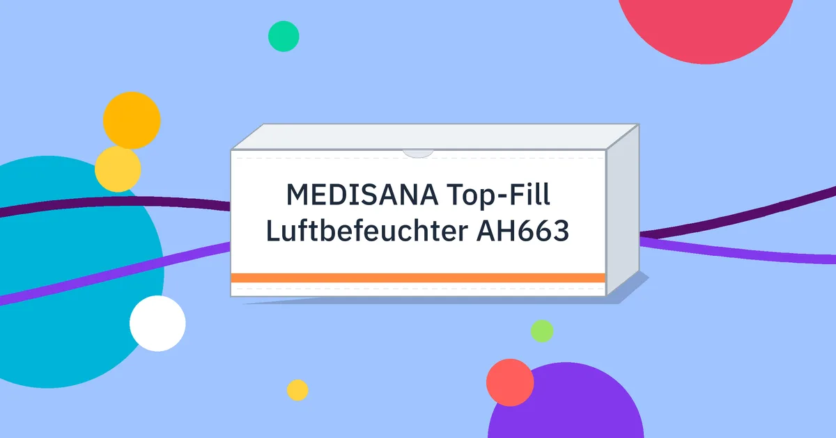Symbolbild: Packung mit der Aufschrift MEDISANA Top-Fill Luftbefeuchter AH663 (PZN 20089025) – Verfügbarkeit und Bezug in Apotheken in Frankfurt am Main