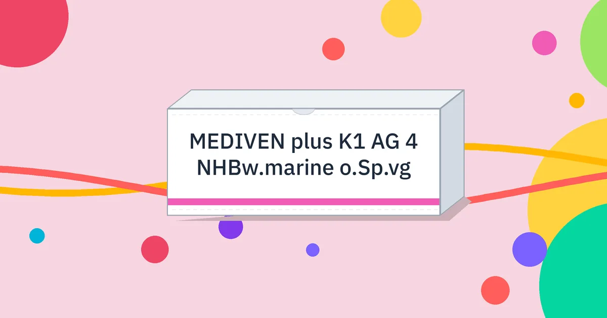 Symbolbild: Packung mit der Aufschrift MEDIVEN plus K1 AG 4 NHBw.marine o.Sp.vg (PZN 15924307) – Verfügbarkeit und Bezug in Apotheken in Frankfurt am Main