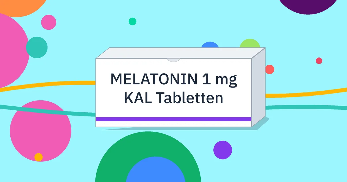 Symbolbild: Packung mit der Aufschrift MELATONIN 1 mg KAL Tabletten (PZN 15814381) – Verfügbarkeit und Bezug in Apotheken in Frankfurt am Main