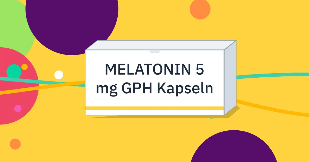 Symbolbild: Packung mit der Aufschrift MELATONIN 5 mg GPH Kapseln (PZN 08450458) – Verfügbarkeit und Bezug in Apotheken in Frankfurt am Main