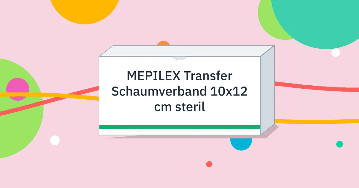 Symbolbild: Packung mit der Aufschrift MEPILEX Transfer Schaumverband 10x12 cm steril (PZN 17452338) – Verfügbarkeit und Bezug in Apotheken in Frankfurt am Main