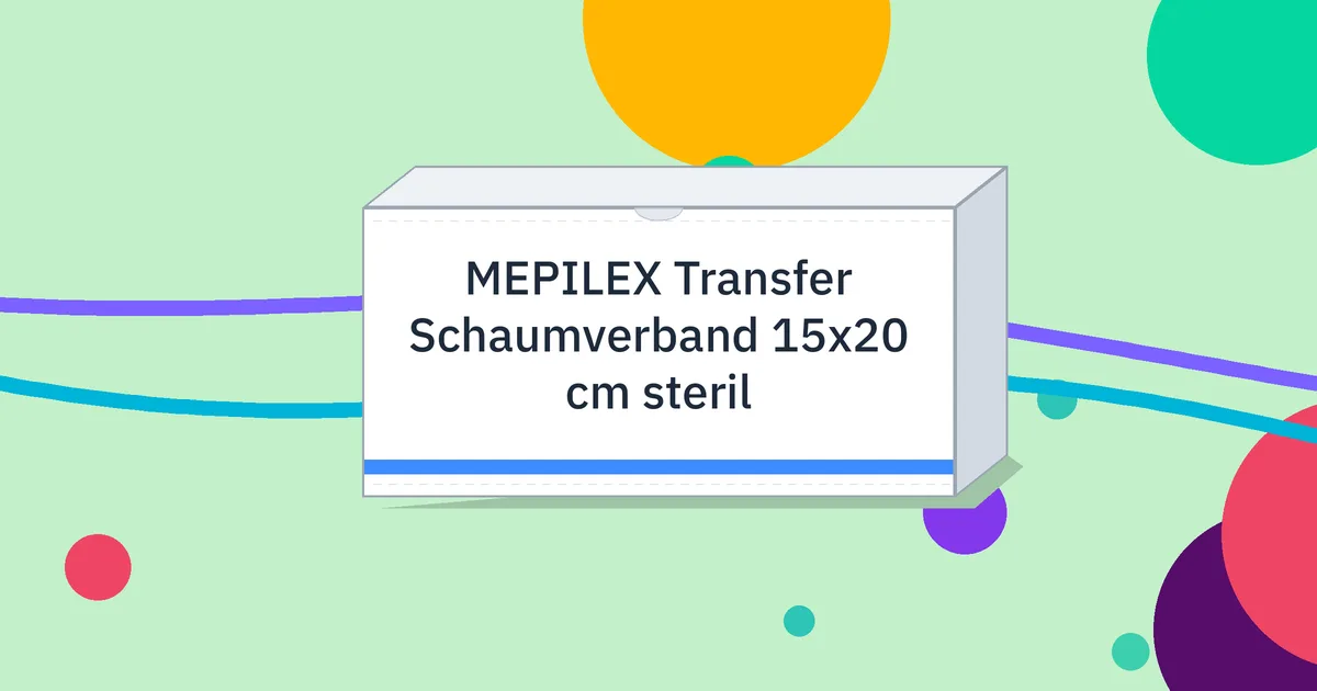Symbolbild: Packung mit der Aufschrift MEPILEX Transfer Schaumverband 15x20 cm steril (PZN 11152339) – Verfügbarkeit und Bezug in Apotheken in Frankfurt am Main