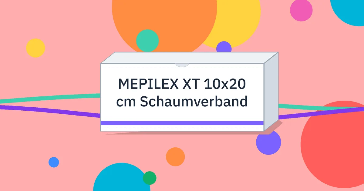 Symbolbild: Packung mit der Aufschrift MEPILEX XT 10x20 cm Schaumverband (PZN 15323536) – Verfügbarkeit und Bezug in Apotheken in Frankfurt am Main