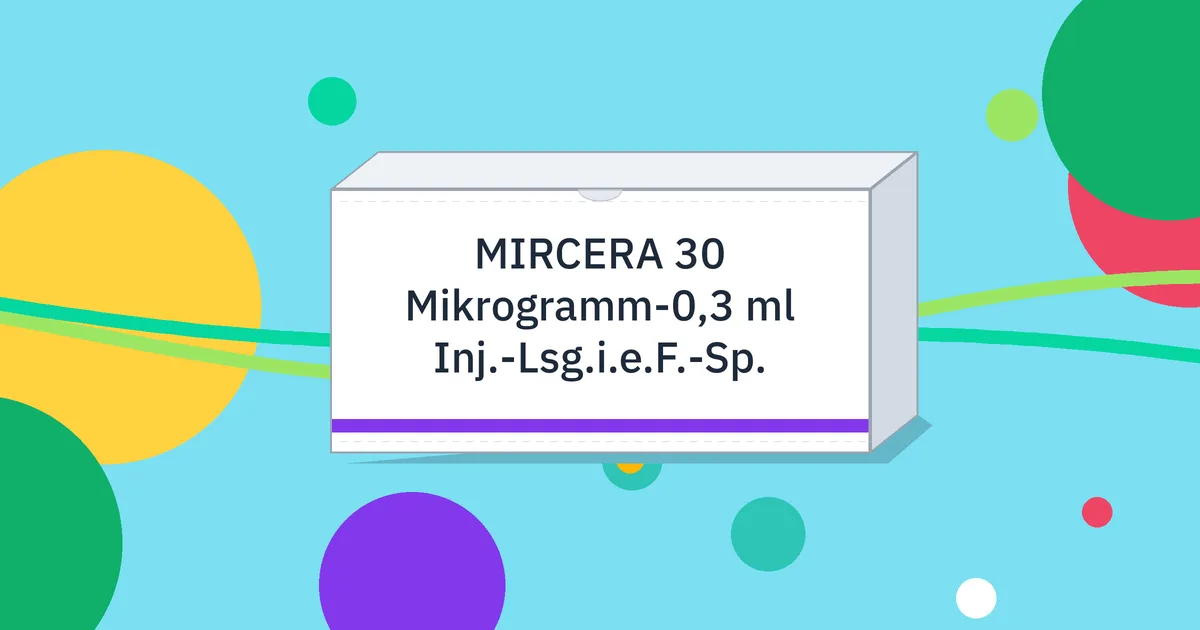Symbolbild: Packung mit der Aufschrift MIRCERA 30 Mikrogramm-0,3 ml Inj.-Lsg.i.e.F.-Sp. (PZN 13971780) – Verfügbarkeit und Bezug in Apotheken in Frankfurt am Main