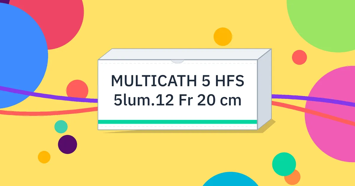 Symbolbild: Packung mit der Aufschrift MULTICATH 5 HFS 5lum.12 Fr 20 cm (PZN 14339216) – Verfügbarkeit und Bezug in Apotheken in Frankfurt am Main