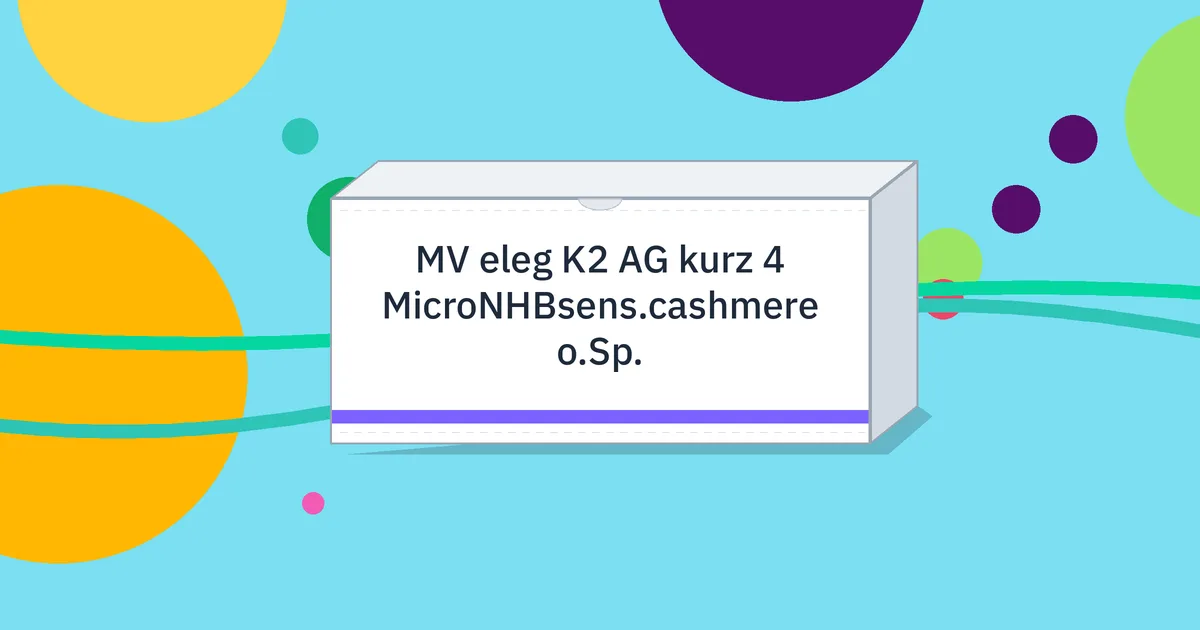 Symbolbild: Packung mit der Aufschrift MV eleg K2 AG kurz 4 MicroNHBsens.cashmere o.Sp. (PZN 15709276) – Verfügbarkeit und Bezug in Apotheken in Frankfurt am Main