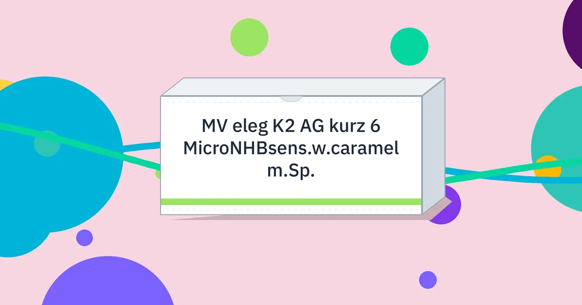 Symbolbild: Packung mit der Aufschrift MV eleg K2 AG kurz 6 MicroNHBsens.w.caramel m.Sp. (PZN 16069867) – Verfügbarkeit und Bezug in Apotheken in Frankfurt am Main
