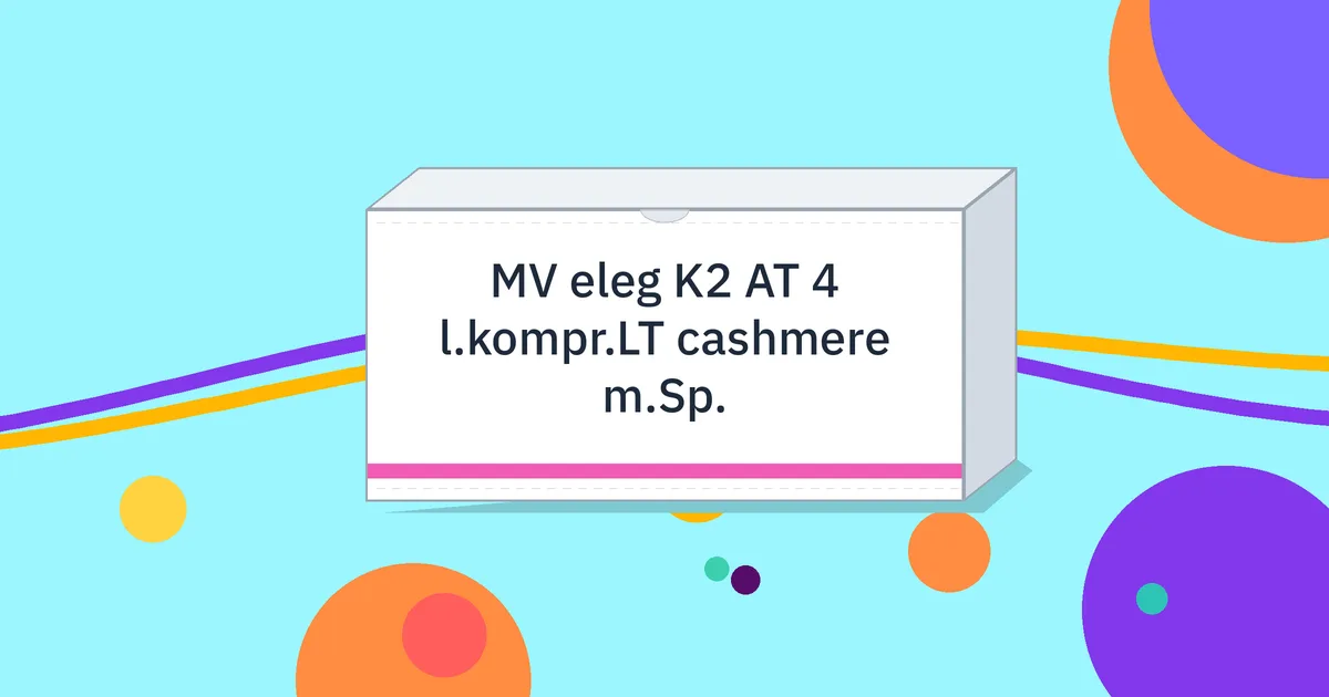 Symbolbild: Packung mit der Aufschrift MV eleg K2 AT 4 l.kompr.LT cashmere m.Sp. (PZN 15285385) – Verfügbarkeit und Bezug in Apotheken in Frankfurt am Main