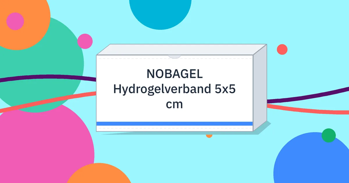 Symbolbild: Packung mit der Aufschrift NOBAGEL Hydrogelverband 5x5 cm (PZN 16028288) – Verfügbarkeit und Bezug in Apotheken in Frankfurt am Main