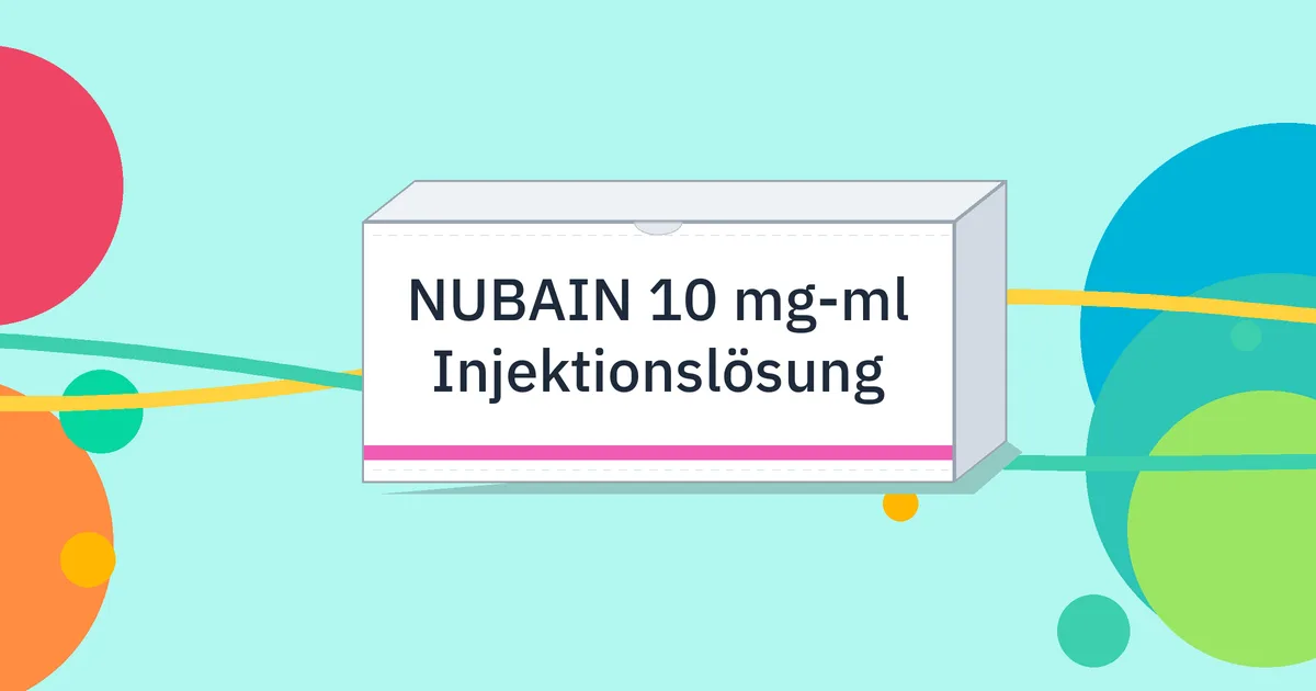 Symbolbild: Packung mit der Aufschrift NUBAIN 10 mg-ml Injektionslösung (PZN 16781583) – Verfügbarkeit und Bezug in Apotheken in Frankfurt am Main