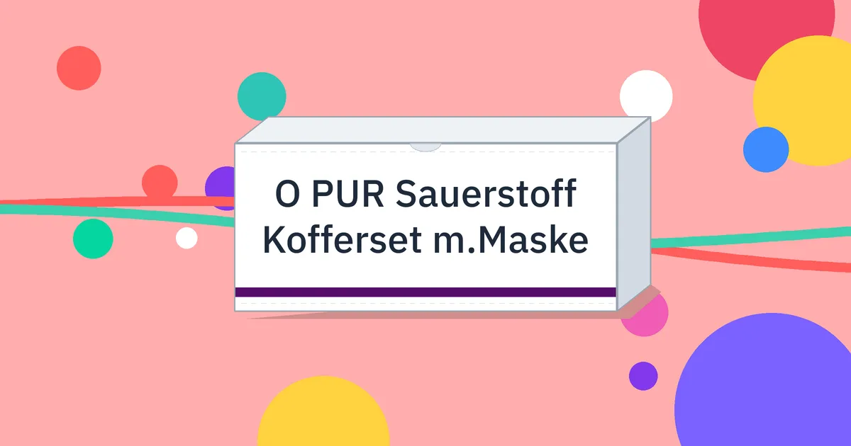 Symbolbild: Packung mit der Aufschrift O PUR Sauerstoff Kofferset m.Maske (PZN 03044251) – Verfügbarkeit und Bezug in Apotheken in Frankfurt am Main