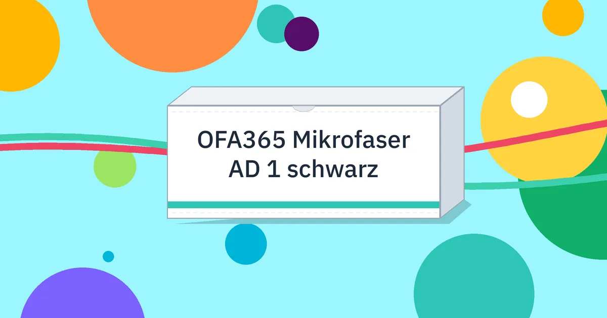 Symbolbild: Packung mit der Aufschrift OFA365 Mikrofaser AD 1 schwarz (PZN 16723864) – Verfügbarkeit und Bezug in Apotheken in Frankfurt am Main