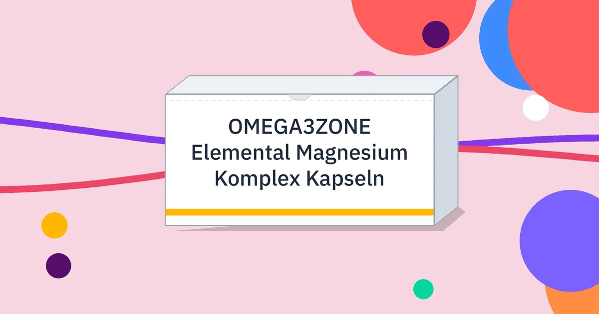 Symbolbild: Packung mit der Aufschrift OMEGA3ZONE Elemental Magnesium Komplex Kapseln (PZN 19112492) – Verfügbarkeit und Bezug in Apotheken in Frankfurt am Main