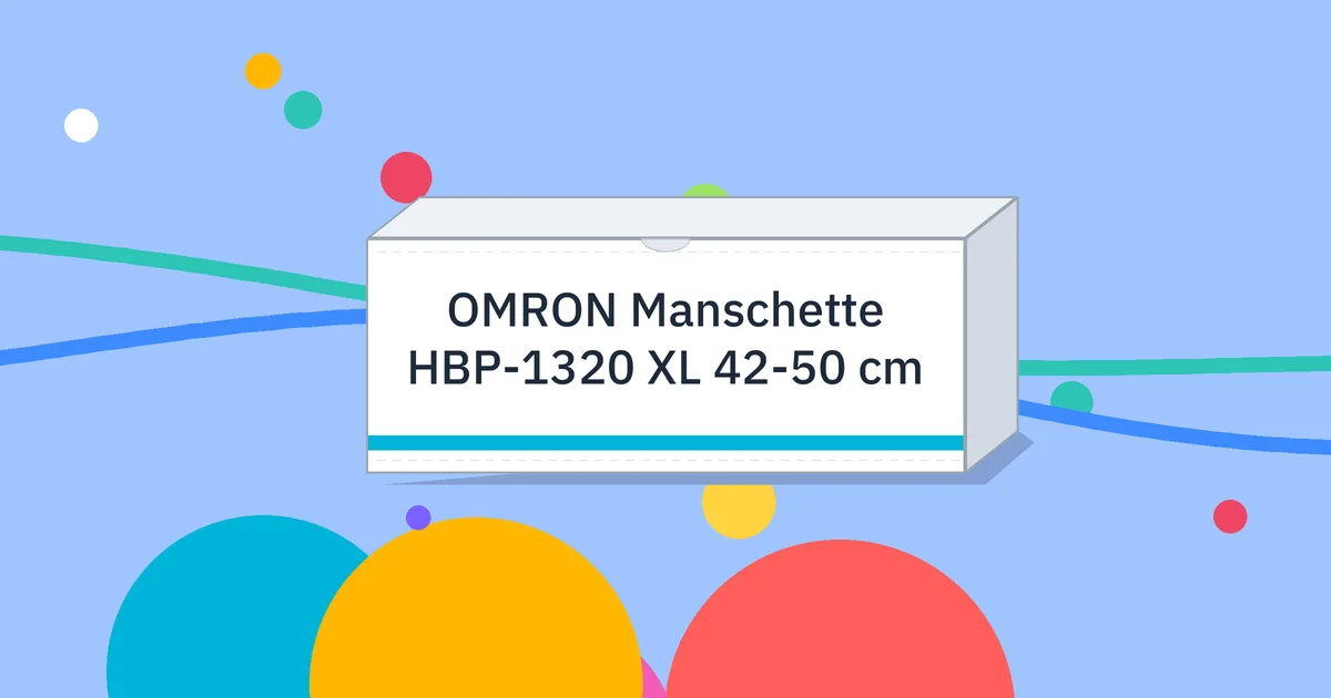 Symbolbild: Packung mit der Aufschrift OMRON Manschette HBP-1320 XL 42-50 cm (PZN 14057682) – Verfügbarkeit und Bezug in Apotheken in Frankfurt am Main