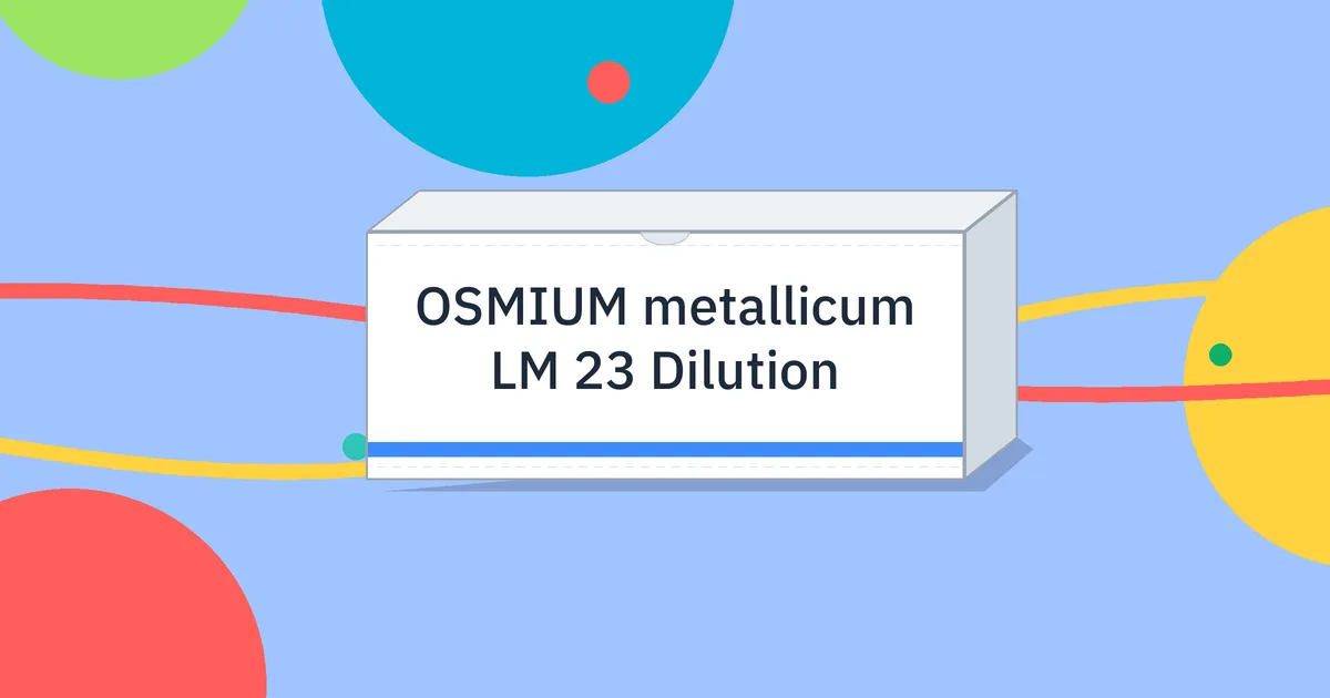 Symbolbild: Packung mit der Aufschrift OSMIUM metallicum LM 23 Dilution (PZN 12974138) – Verfügbarkeit und Bezug in Apotheken in Frankfurt am Main