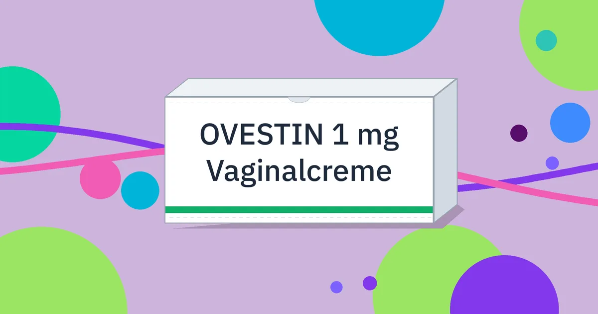Symbolbild: Packung mit der Aufschrift OVESTIN 1 mg Vaginalcreme (PZN 02021377) – Verfügbarkeit und Bezug in Apotheken in Frankfurt am Main