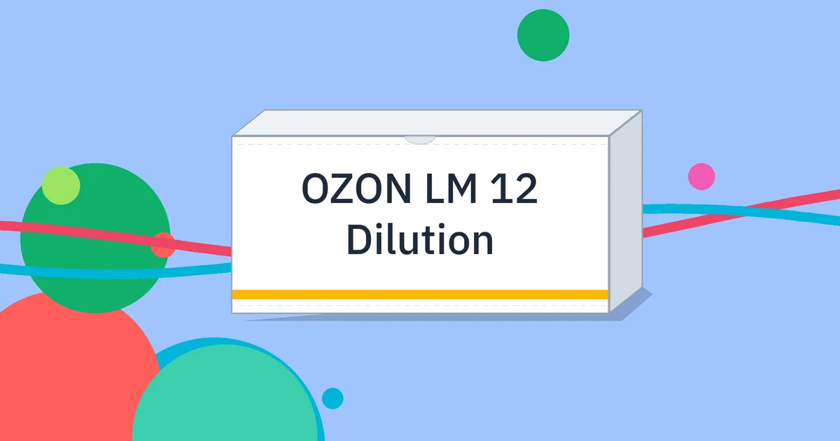 Symbolbild: Packung mit der Aufschrift OZON LM 12 Dilution (PZN 12974463) – Verfügbarkeit und Bezug in Apotheken in Frankfurt am Main