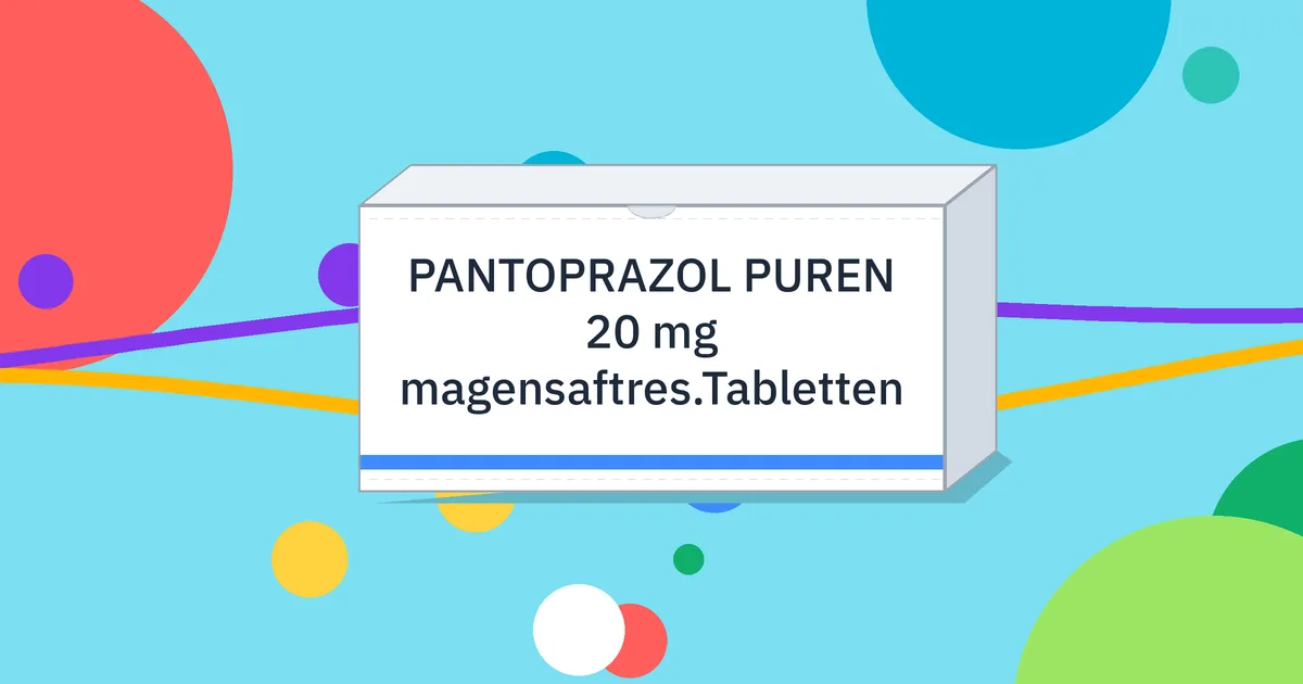 Symbolbild: Packung mit der Aufschrift PANTOPRAZOL PUREN 20 mg magensaftres.Tabletten (PZN 11357136) – Verfügbarkeit und Bezug in Apotheken in Frankfurt am Main