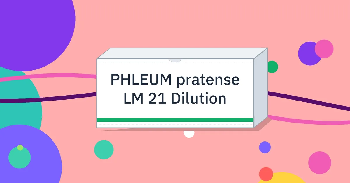 Symbolbild: Packung mit der Aufschrift PHLEUM pratense LM 21 Dilution (PZN 13638916) – Verfügbarkeit und Bezug in Apotheken in Frankfurt am Main