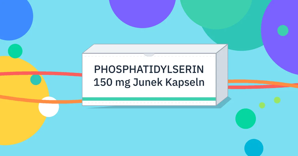 Symbolbild: Packung mit der Aufschrift PHOSPHATIDYLSERIN 150 mg Junek Kapseln (PZN 10337692) – Verfügbarkeit und Bezug in Apotheken in Frankfurt am Main