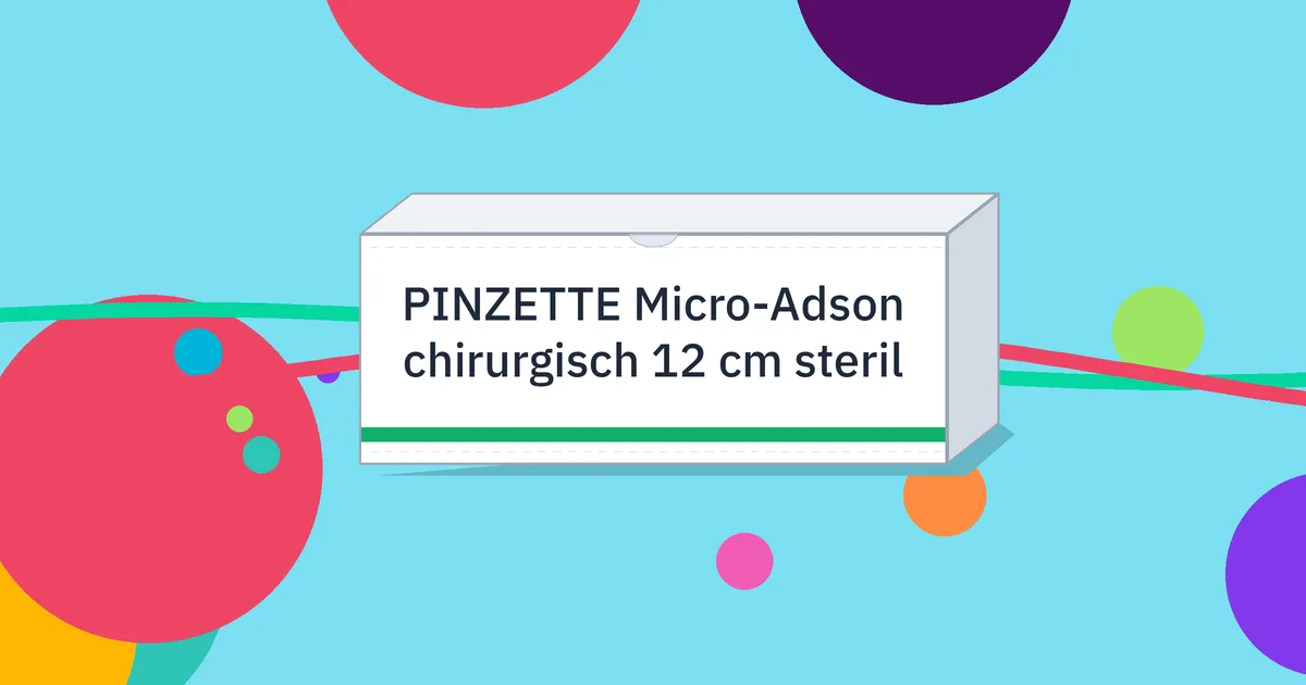 Symbolbild: Packung mit der Aufschrift PINZETTE Micro-Adson chirurgisch 12 cm steril (PZN 17248081) – Verfügbarkeit und Bezug in Apotheken in Frankfurt am Main