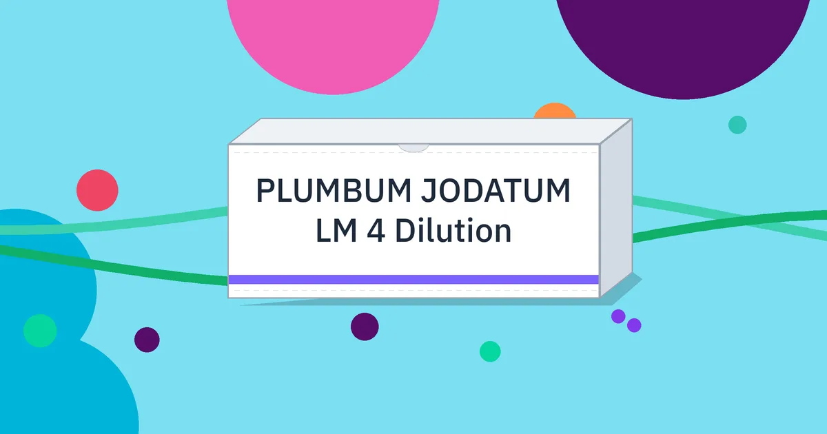 Symbolbild: Packung mit der Aufschrift PLUMBUM JODATUM LM 4 Dilution (PZN 13040596) – Verfügbarkeit und Bezug in Apotheken in Frankfurt am Main