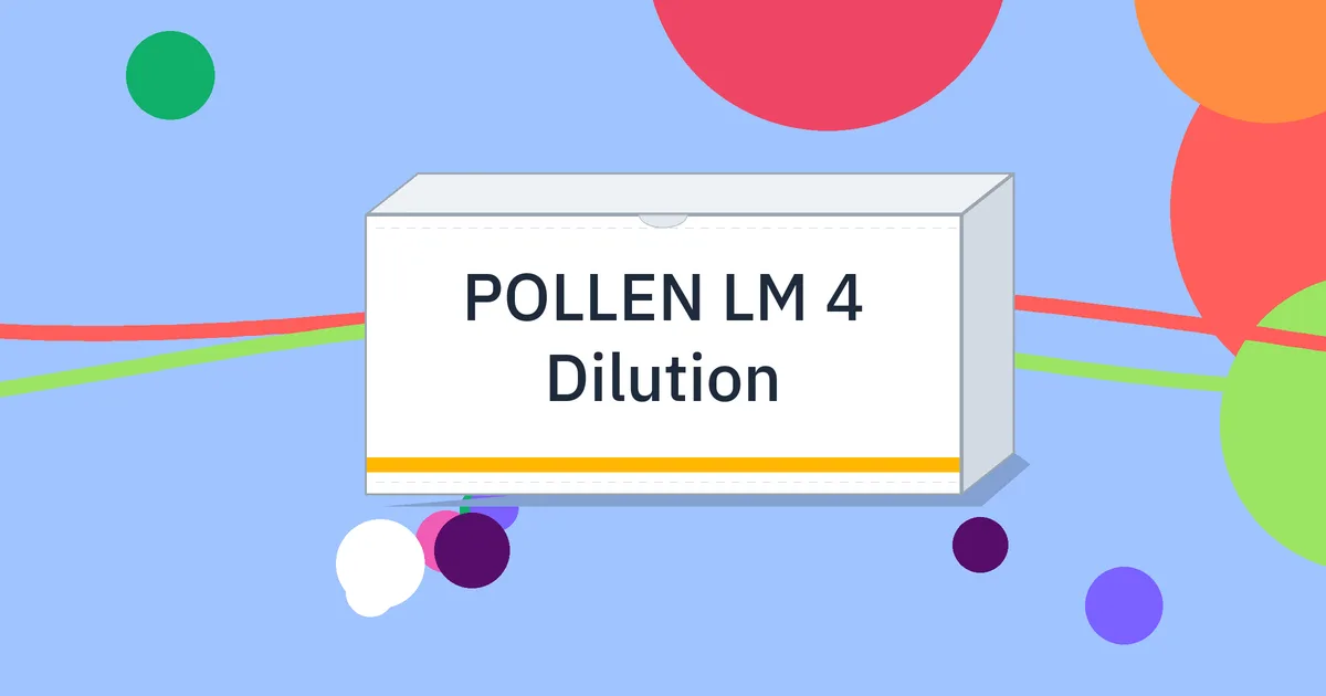 Symbolbild: Packung mit der Aufschrift POLLEN LM 4 Dilution (PZN 13043293) – Verfügbarkeit und Bezug in Apotheken in Frankfurt am Main