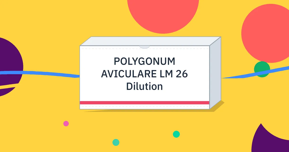 Symbolbild: Packung mit der Aufschrift POLYGONUM AVICULARE LM 26 Dilution (PZN 13662122) – Verfügbarkeit und Bezug in Apotheken in Frankfurt am Main