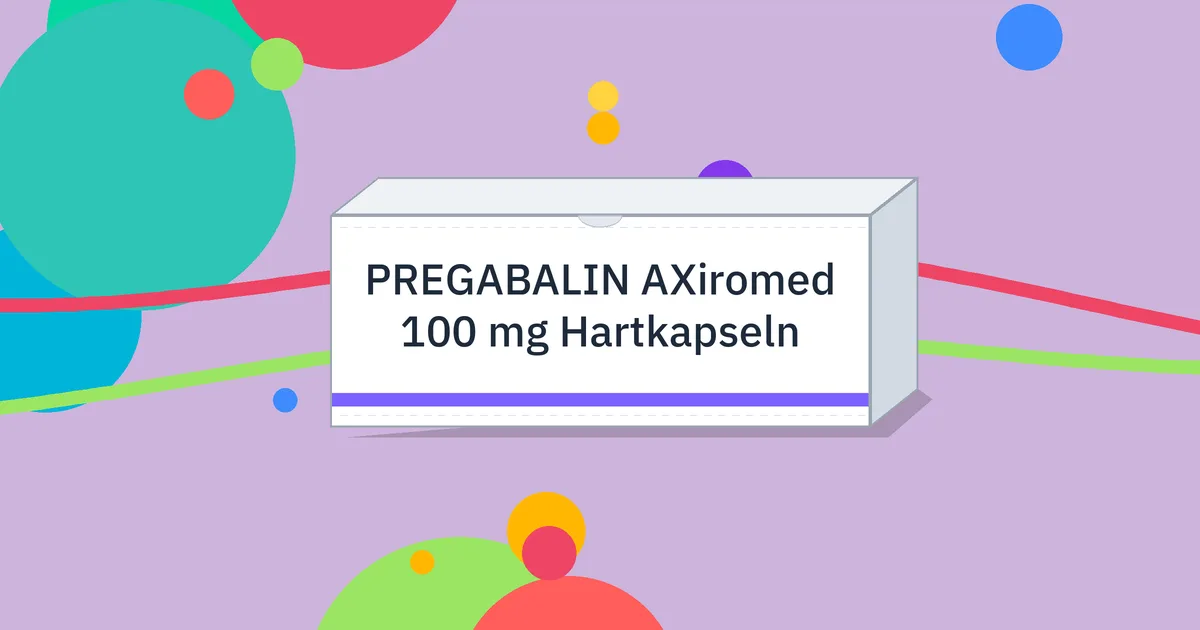Symbolbild: Packung mit der Aufschrift PREGABALIN AXiromed 100 mg Hartkapseln (PZN 18488539) – Verfügbarkeit und Bezug in Apotheken in Frankfurt am Main