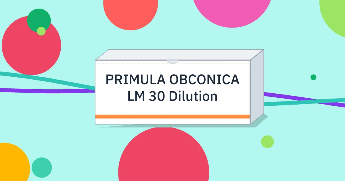 Symbolbild: Packung mit der Aufschrift PRIMULA OBCONICA LM 30 Dilution (PZN 13667266) – Verfügbarkeit und Bezug in Apotheken in Frankfurt am Main