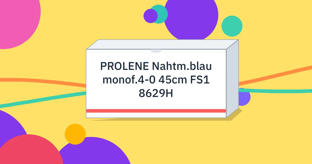 Symbolbild: Packung mit der Aufschrift PROLENE Nahtm.blau monof.4-0 45cm FS1 8629H (PZN 16255127) – Verfügbarkeit und Bezug in Apotheken in Frankfurt am Main