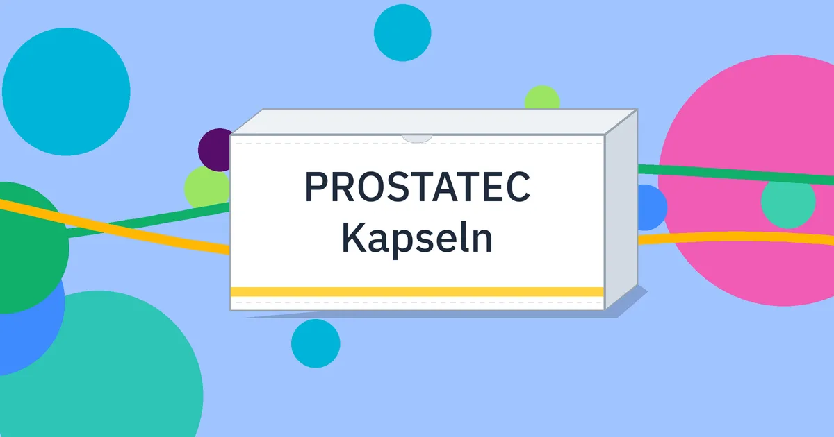 Symbolbild: Packung mit der Aufschrift PROSTATEC Kapseln (PZN 04225233) – Verfügbarkeit und Bezug in Apotheken in Frankfurt am Main