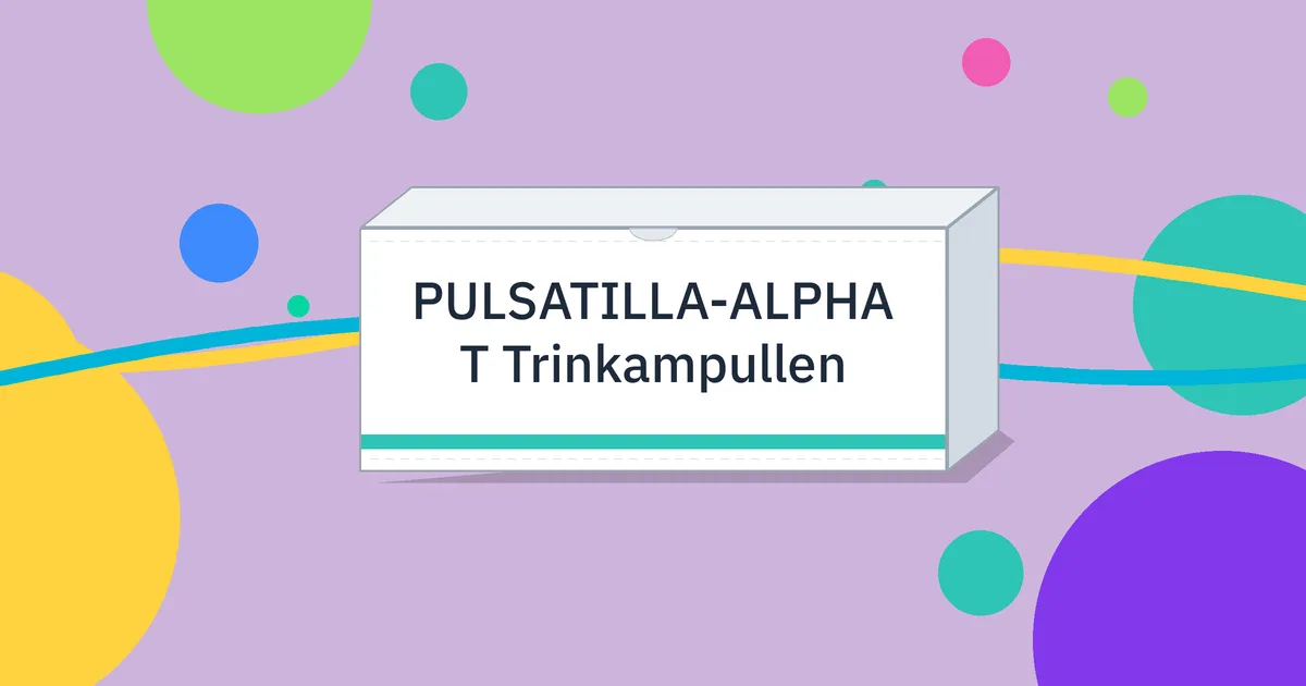 Symbolbild: Packung mit der Aufschrift PULSATILLA-ALPHA T Trinkampullen (PZN 10222486) – Verfügbarkeit und Bezug in Apotheken in Frankfurt am Main