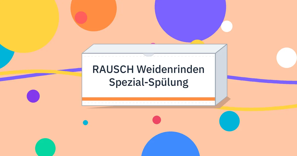 Symbolbild: Packung mit der Aufschrift RAUSCH Weidenrinden Spezial-Spülung (PZN 13353065) – Verfügbarkeit und Bezug in Apotheken in Frankfurt am Main