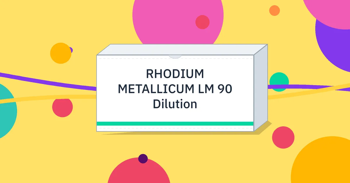Symbolbild: Packung mit der Aufschrift RHODIUM METALLICUM LM 90 Dilution (PZN 13050666) – Verfügbarkeit und Bezug in Apotheken in Frankfurt am Main