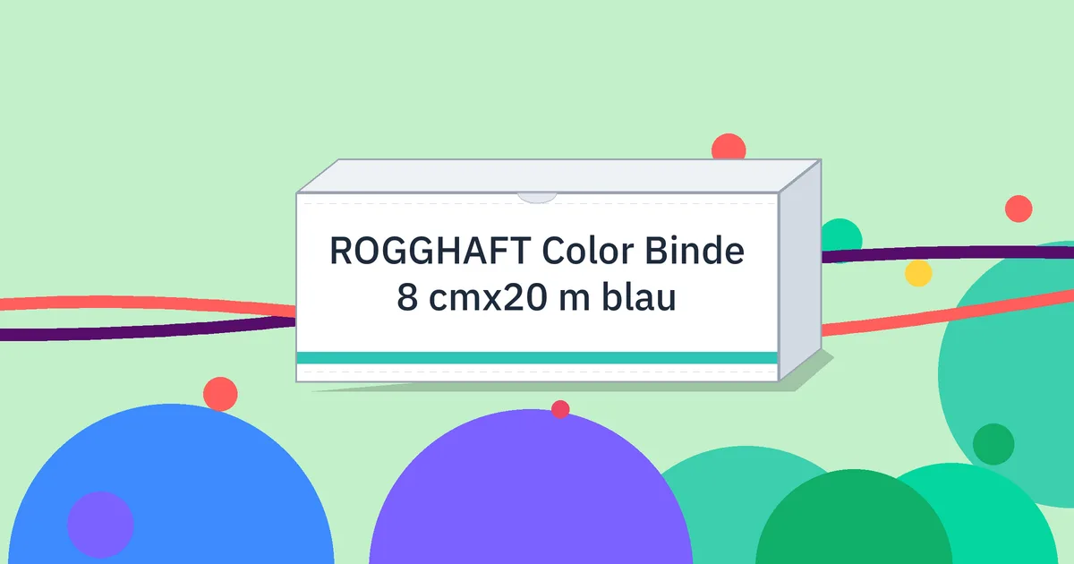 Symbolbild: Packung mit der Aufschrift ROGGHAFT Color Binde 8 cmx20 m blau (PZN 07409123) – Verfügbarkeit und Bezug in Apotheken in Frankfurt am Main