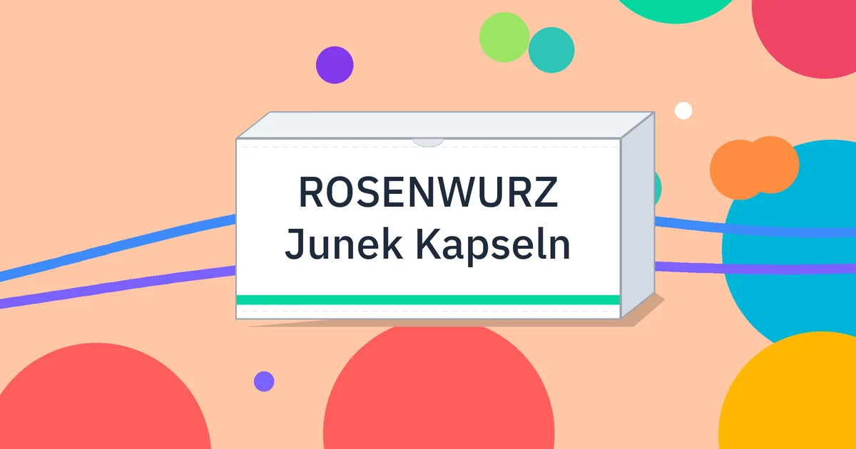 Symbolbild: Packung mit der Aufschrift ROSENWURZ Junek Kapseln (PZN 10051731) – Verfügbarkeit und Bezug in Apotheken in Frankfurt am Main