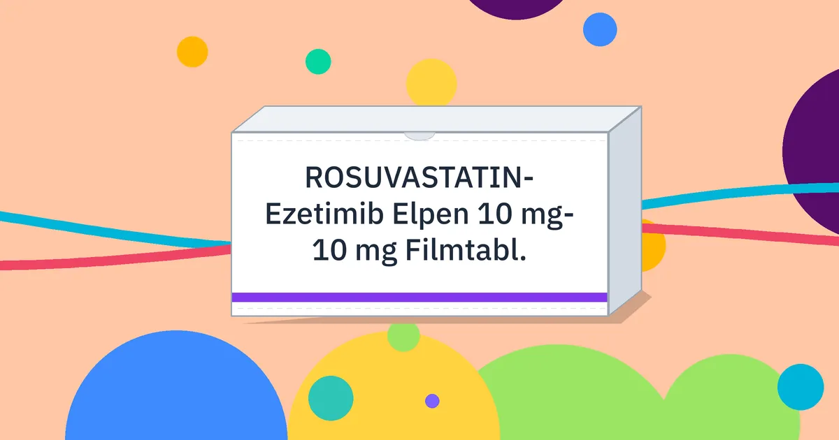 Symbolbild: Packung mit der Aufschrift ROSUVASTATIN-Ezetimib Elpen 10 mg-10 mg Filmtabl. (PZN 16388584) – Verfügbarkeit und Bezug in Apotheken in Frankfurt am Main
