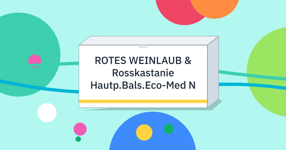 Symbolbild: Packung mit der Aufschrift ROTES WEINLAUB & Rosskastanie Hautp.Bals.Eco-Med N (PZN 20327134) – Verfügbarkeit und Bezug in Apotheken in Frankfurt am Main